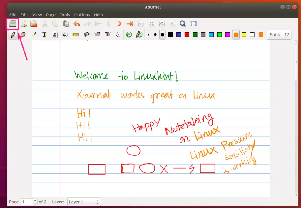 ઉબુન્ટુ પર Xournal Note Teking App કેવી રીતે ઇન્સ્ટોલ અને ઉપયોગ કરવો 12156_34