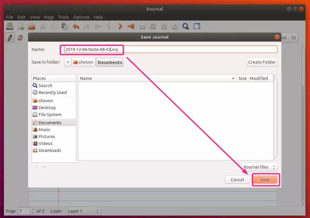 Ubuntu တွင် Xournal Note Taking အက်ပ်ကို ထည့်သွင်းအသုံးပြုနည်း 12156_35