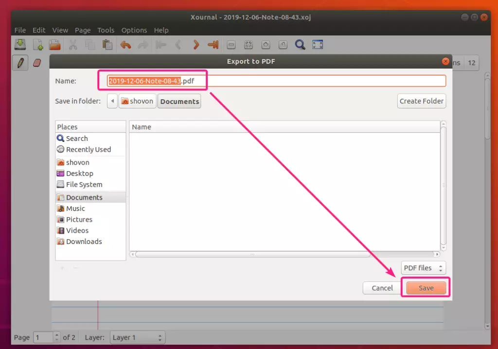 Kako instalirati i koristiti aplikaciju Xournal za bilježenje na Ubuntuu 12156_38