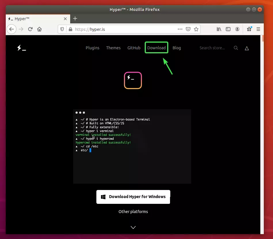 Ubuntu 18.04 LTS پر ہائپر ٹرمینل کو کیسے انسٹال اور استعمال کریں۔ 12159_1