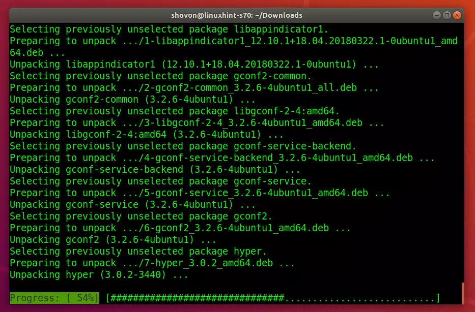 Hyper Terminal installeren en gebruiken op Ubuntu 18.04 LTS 12159_11