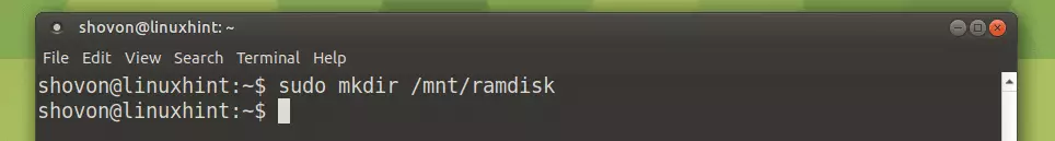 Een Ramdisk maken en gebruiken op Ubuntu 18.04 12162_1