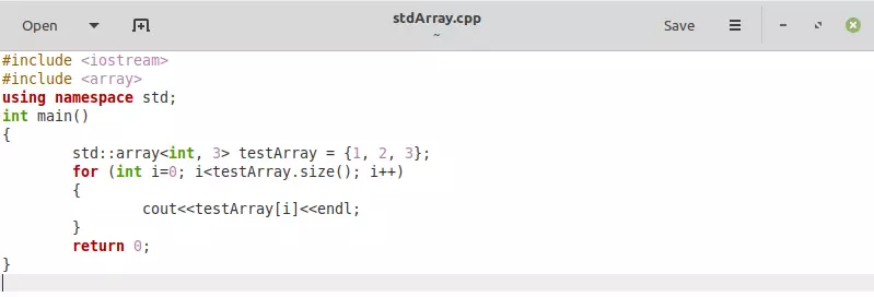 std::array ကိုအသုံးပြုနည်း