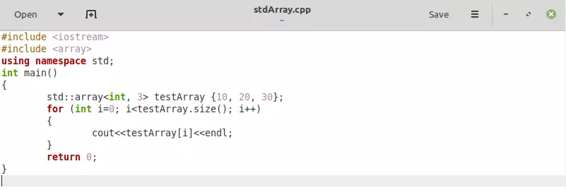 نحوه استفاده از std::array 12190_5