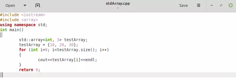 نحوه استفاده از std::array 12190_7