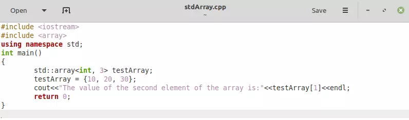 std ::array ಅನ್ನು ಹೇಗೆ ಬಳಸುವುದು 12190_9