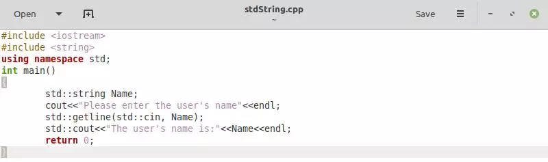 Giunsa Paggamit ang std::string 12194_10