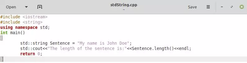 Giunsa Paggamit ang std::string 12194_12