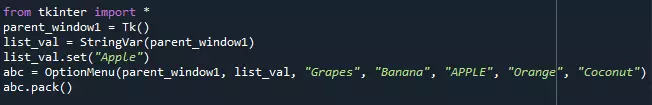 Tkinter OptionMenu 12202_1