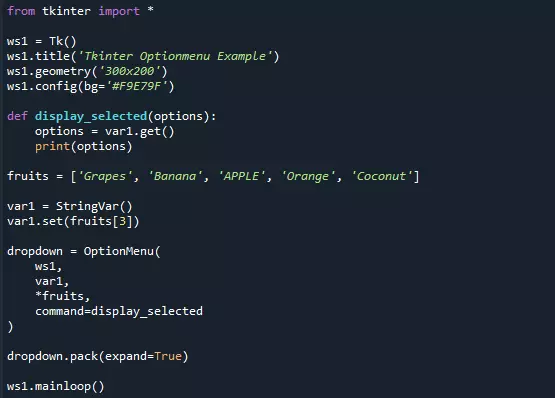 Tkinter OptionMenu 12202_3