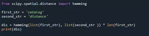 Beräkning av Hamming Distance i Python 12208_11