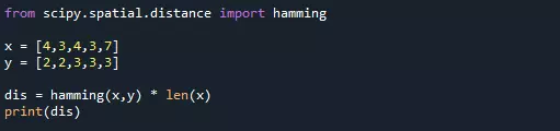 Berechnung der Hamming-Distanz in Python 12208_5