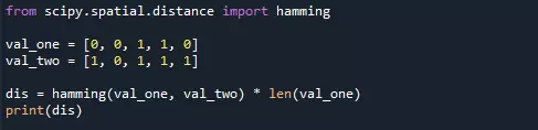 Berechnung der Hamming-Distanz in Python 12208_7