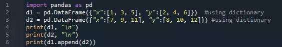 Pandas DataFrame Append 12211_3