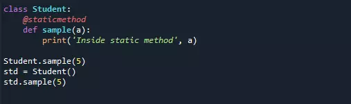 Python Call Static Method ภายในคลาส 12224_1