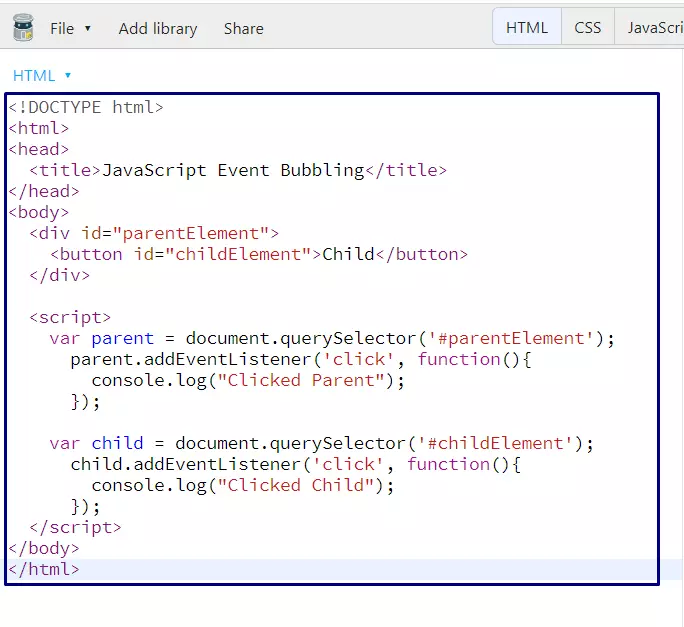 Bullage d'événements ou capture d'événements en JavaScript 12228_1