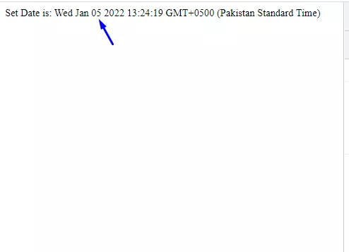 JavaScript तारीख सेट पद्धती 12231_6