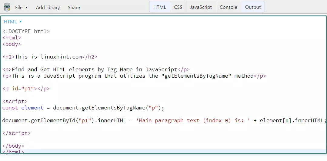 如何在 JavaScript 中查找和獲取 HTML 元素 12235_3