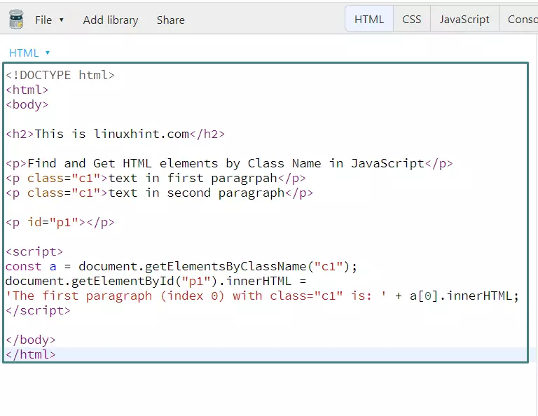 如何在 JavaScript 中查找和獲取 HTML 元素 12235_5