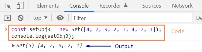 JavaScript 中的对象集方法 12240_3