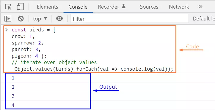 כיצד לחזור על אובייקטים ב-JavaScript 12249_3