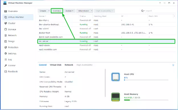 Bagaimana untuk Menjadi Hos Mesin Maya Pelayan Minecraft pada Synology NAS? 1224_13