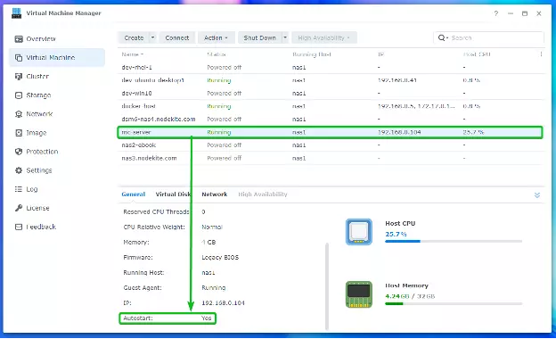 Synology NAS تي هڪ Minecraft سرور ورچوئل مشين کي ڪيئن ميزباني ڪجي؟ 1224_89