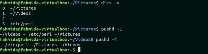 Bash `pushd` کمانڈ 12266_4
