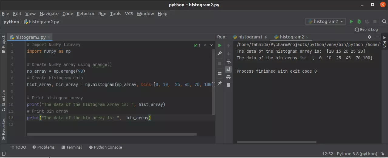 Python NumPy histogram() handledning 12290_2