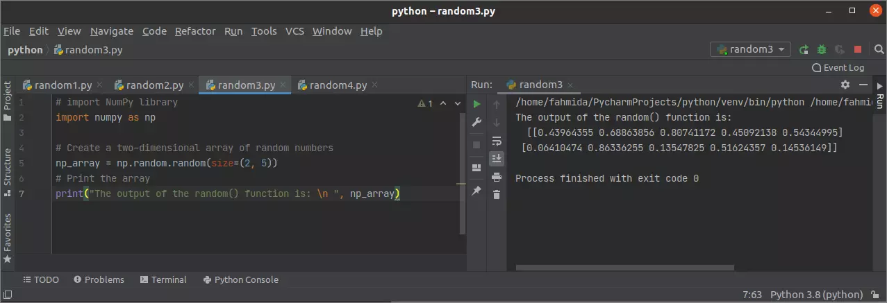 Python NumPy റാൻഡം ഫംഗ്ഷൻ എങ്ങനെ ഉപയോഗിക്കാം? 12292_3