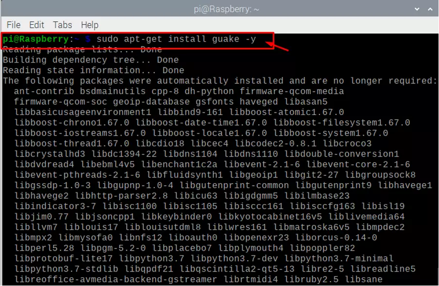 Meriv çawa Termînala Guake li ser Raspberry Pi OS-ê saz dike 12332_2