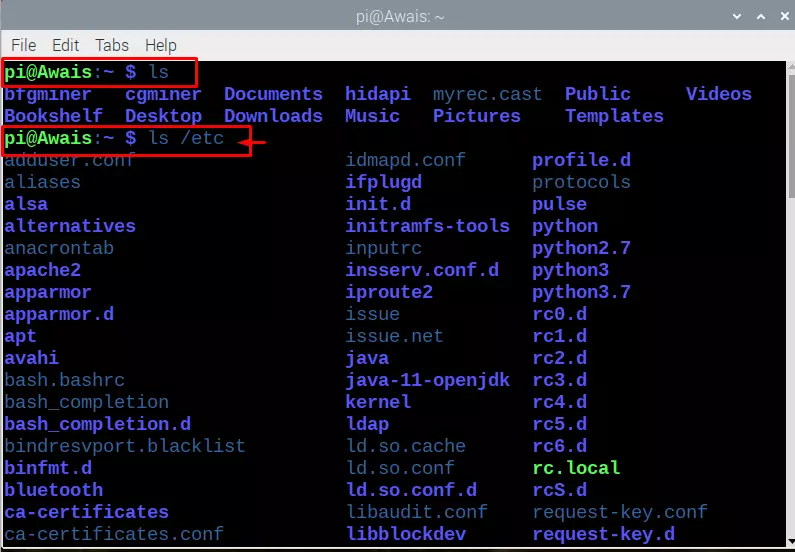 Amri ya Kuorodhesha Faili kwenye Raspberry Pi 12339_2