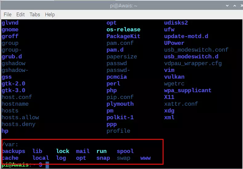 Raspberry Pi 上のファイルを一覧表示するコマンド 12339_5