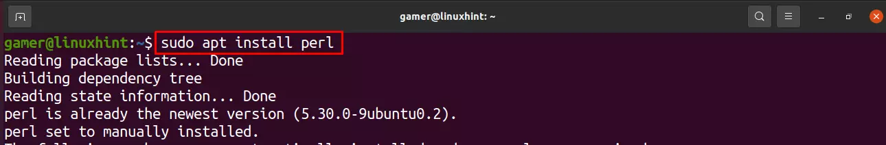 Ինչպես տեղադրել Perl-ը Ubuntu-ում 12348_3
