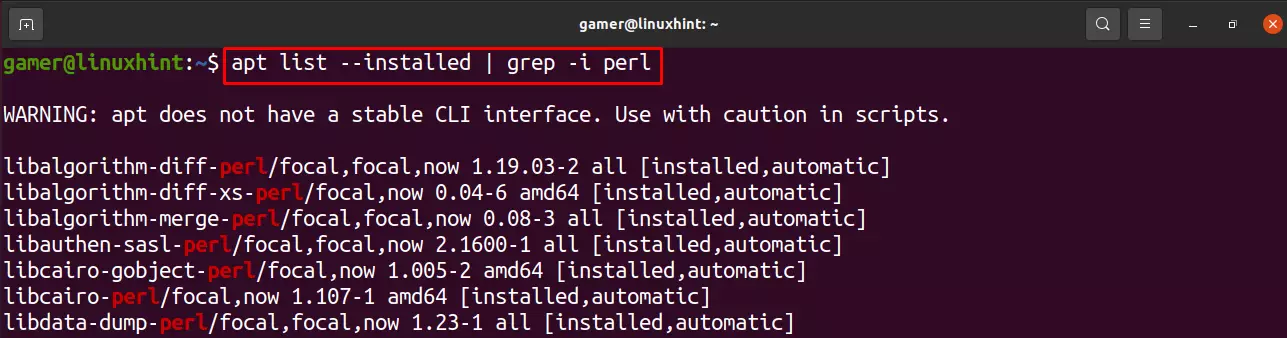 Ինչպես տեղադրել Perl-ը Ubuntu-ում 12348_4