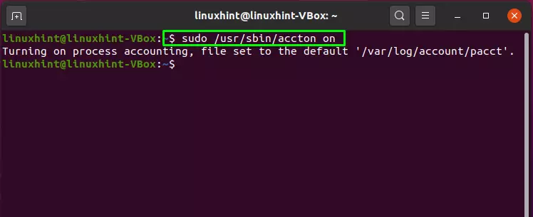 Come abilitare la contabilità dei processi in Ubuntu 12352_2