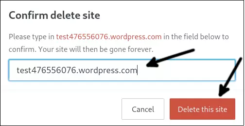 Kaip ištrinti WordPress.com paskyrą 1236_5