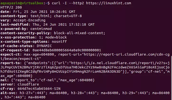 Linux Curl Command s príkladmi 12378_12