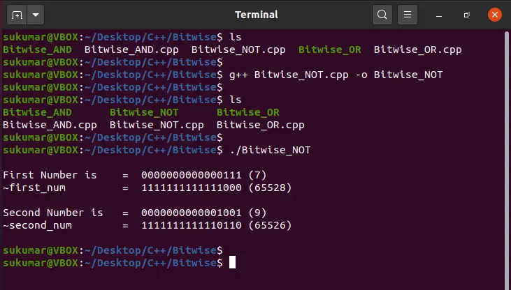 C++ ប្រតិបត្តិករ Bitwise 12392_3