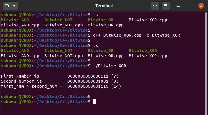 C++ ប្រតិបត្តិករ Bitwise 12392_4