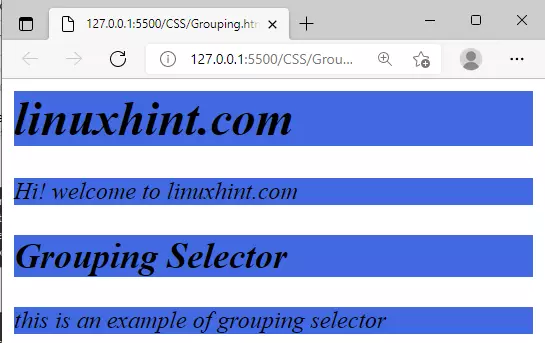 CSS-ൽ ഒന്നിലധികം HTML ഘടകങ്ങൾ എങ്ങനെ ഗ്രൂപ്പുചെയ്യാം 12406_2