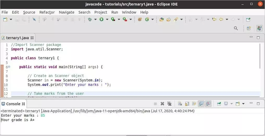Java ternary operator 12417_1