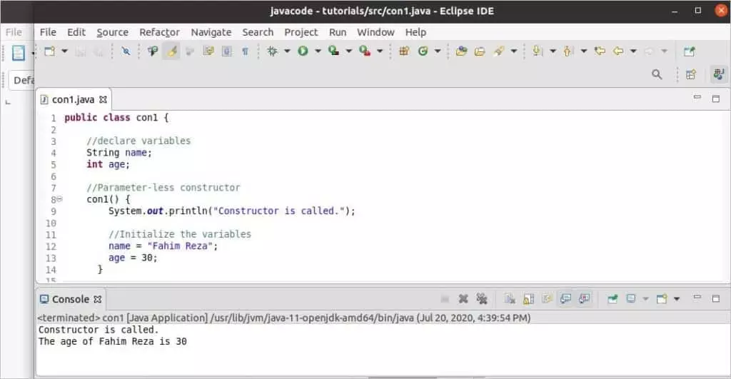 Java konstruktora apmācība