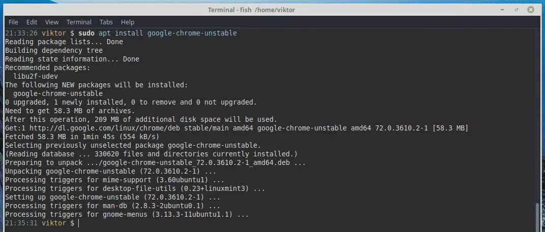 Ubuntu PPA ನಿಂದ Google Chrome ಅನ್ನು ಸ್ಥಾಪಿಸಿ 12421_6