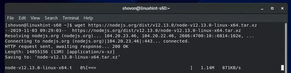 Node.js-ի տեղադրում CentOS 8-ում 12431_13