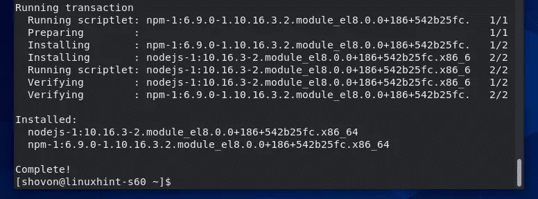 在 CentOS 8 上安装 Node.js 12431_5