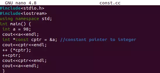 Wat is een Const-wijzer in C++? 12440_4