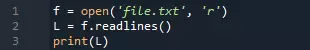 Python readlines () 12460_2