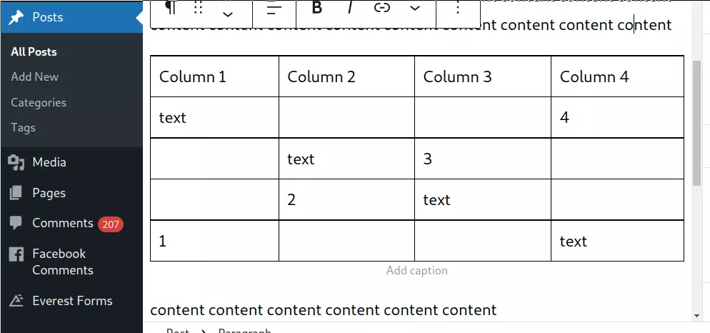 Com puc crear una taula de WordPress sense connectors? 1246_12