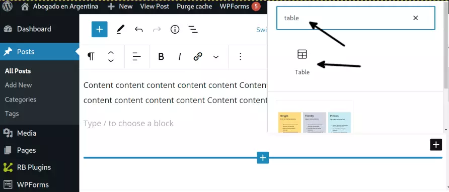 Com puc crear una taula de WordPress sense connectors? 1246_2